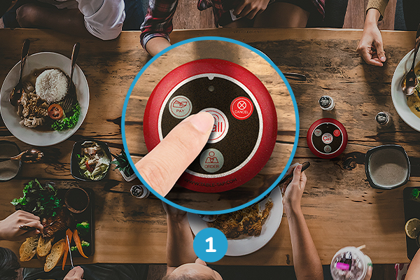 Wireless Service Button for Hospitality, Leisure and Retail